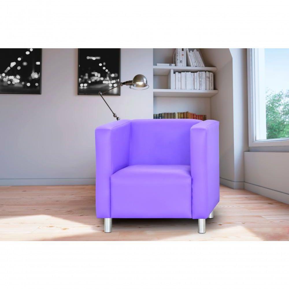 Poltrona Decorativa Dora - Lilas Corino | MadeiraMadeira