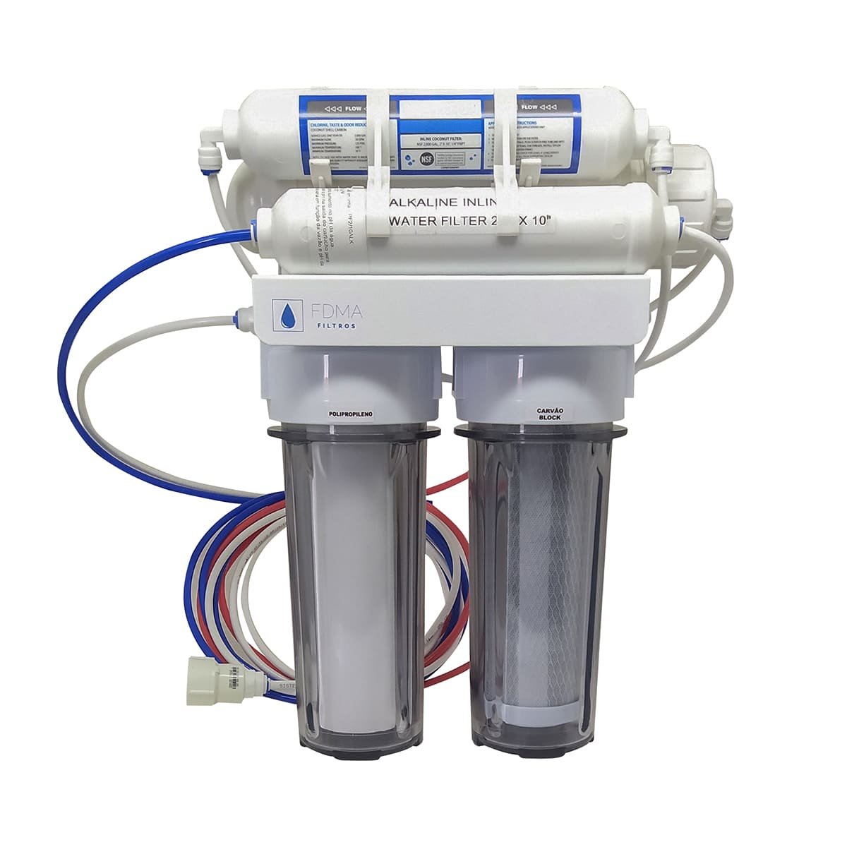 Filtro Osmose Reversa para Consumo 100gpd 5 estágios FDMA Filtros Consumo 5 Estágios ...