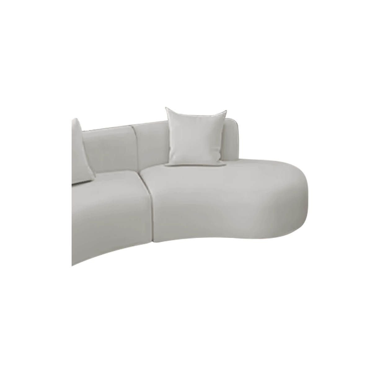 Kit Sofá Modular 4 Lugares Moderno Curvo Orgânico Duna Bouclé | MadeiraMadeira