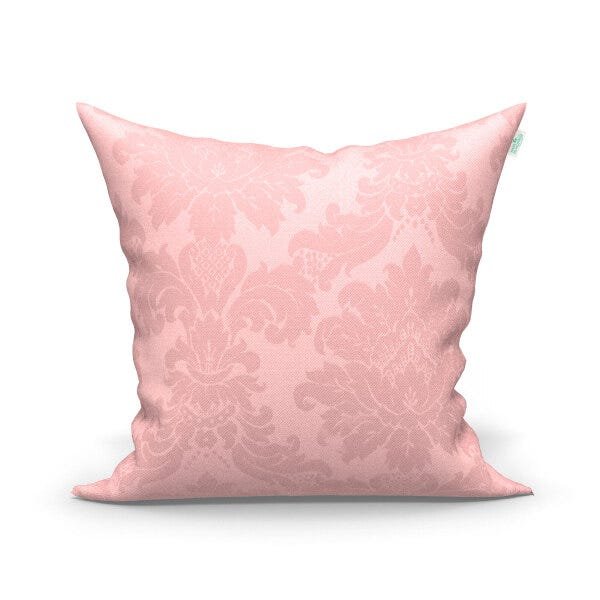 Almofada Rosê Lisa Grande 60cm x 60cm com Refil de Silicone ...