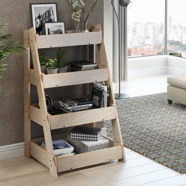 Estante Decorativa Multifuncional Compensato Lilies Móveis | MadeiraMadeira