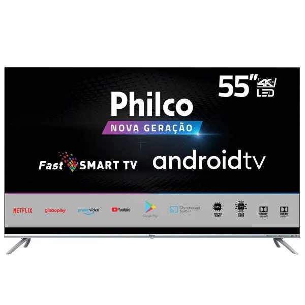 TV Philco 55 Polegadas PTV55G71Agbls 4K LED Bivolt | MadeiraMadeira