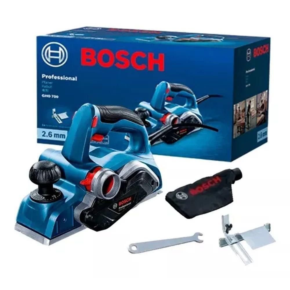 Plaina Elétrica Bosch Gho 700 de 700w com Saco Coletor 220v ...