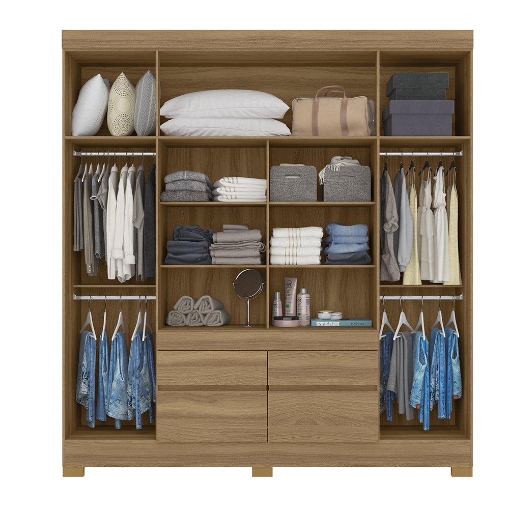 Guarda Roupa Mônica de Casal 4 Portas Amendola - Bela Móveis ...