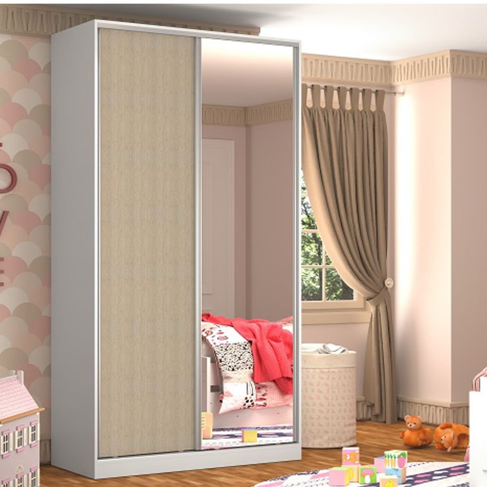 Guarda Roupa Closet Compact 120cm 02 Portas com Espelho RC2005.1E Nova ...