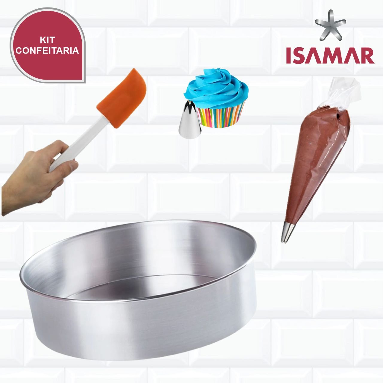 Kit Confeitaria Completo Forma De Bolo 30 Cm + Utensílios | MadeiraMadeira