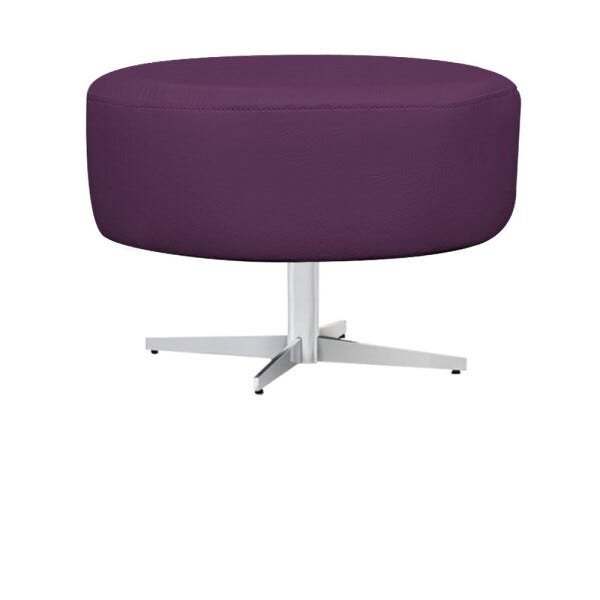 Puff Sofia Base Giratória de Metal Suede Roxo | MadeiraMadeira