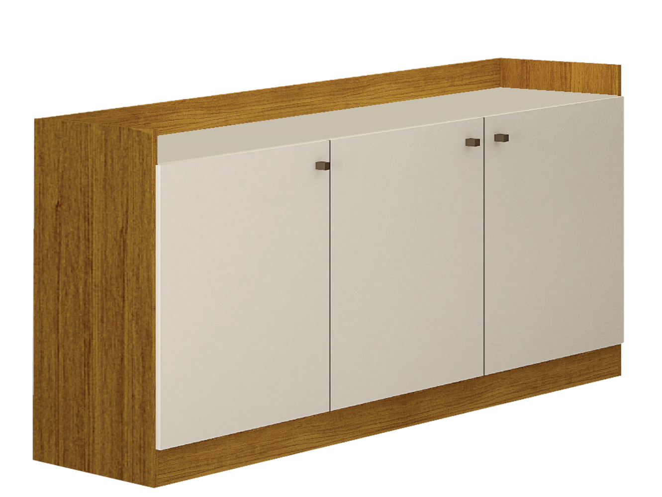 Buffet Clara 3 Portas Leifer Moveis Freijó/Off White | MadeiraMadeira