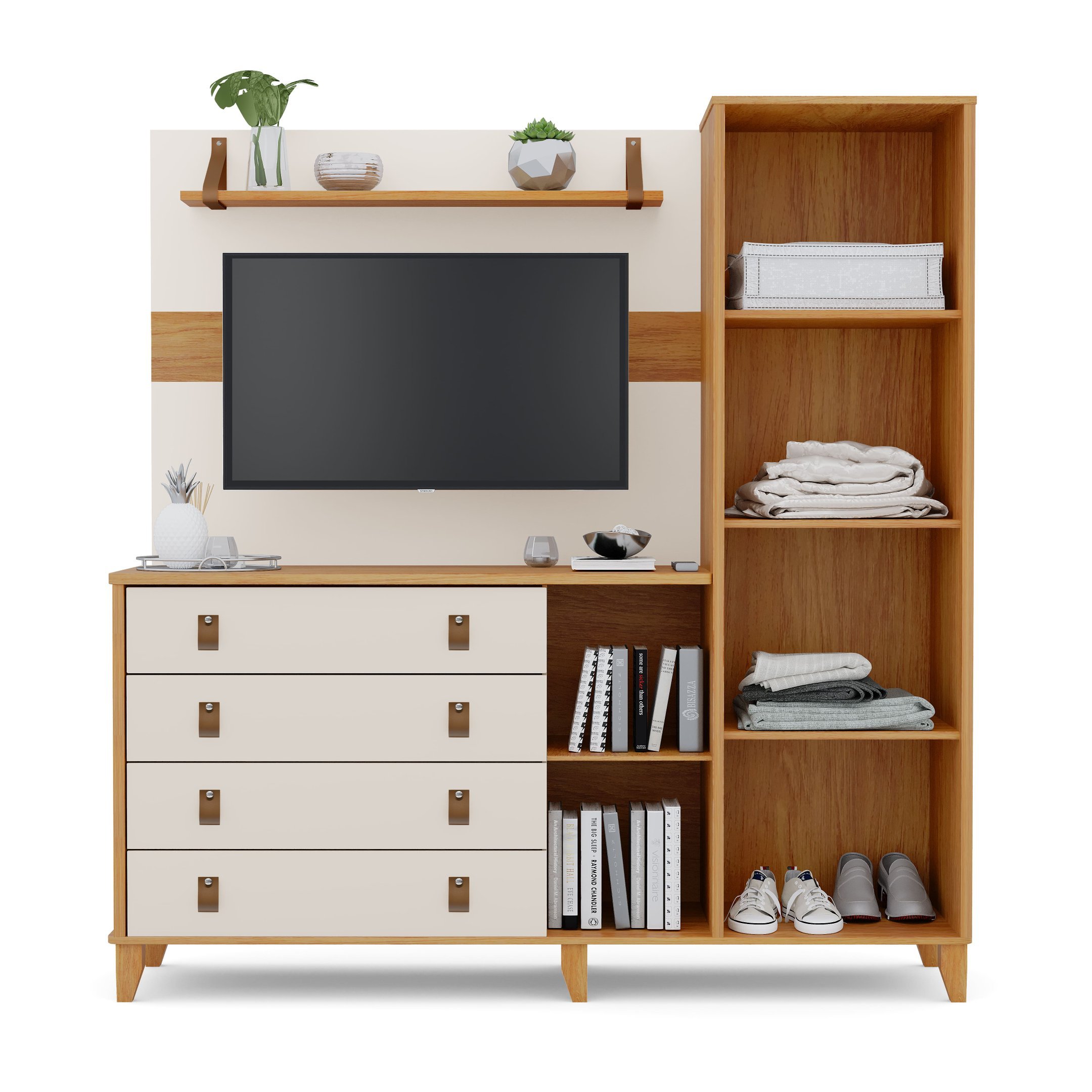 Cômoda Multiuso com Painel para TV 50 Polegadas - Maldivas | MadeiraMadeira