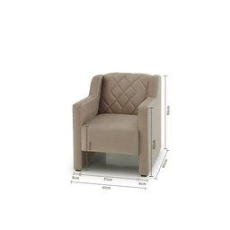 Poltrona Ios 67cm Bege Estofama | MadeiraMadeira