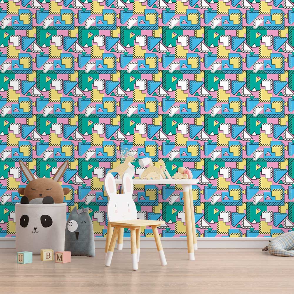 Papel de Parede Memphis 2 Arte Destaque 3,50 Metros | MadeiraMadeira