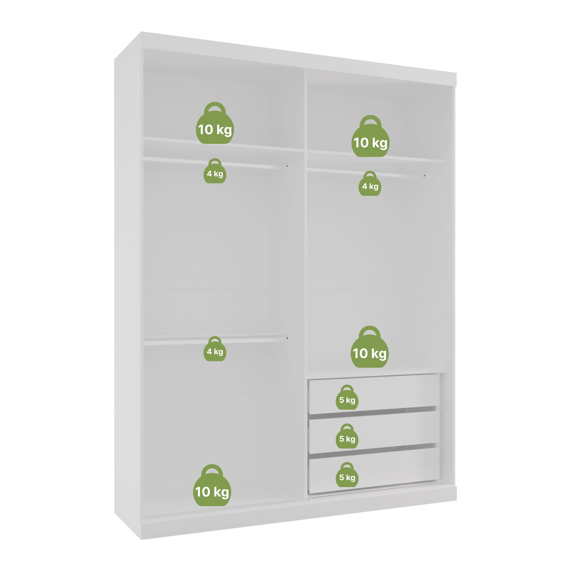 Guarda Roupas Modulado Solteiro com Espelho 176cm 2 Portas de Correr ...