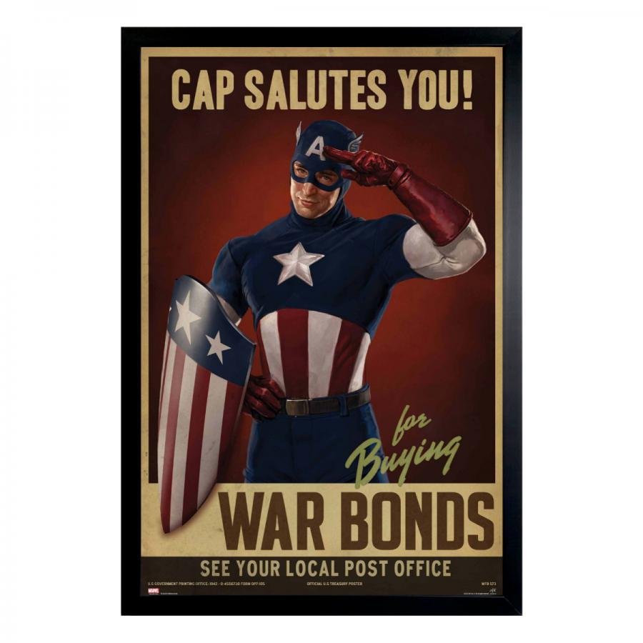 Quadros decorativos Capitão América propaganda marvel | MadeiraMadeira