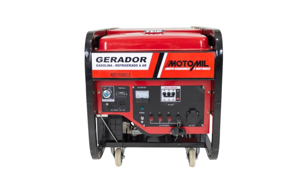 Gerador Gasolina 9,5Kw 220 Mono 380 Trifásico MGT-11000CLE Motomil | MadeiraMadeira