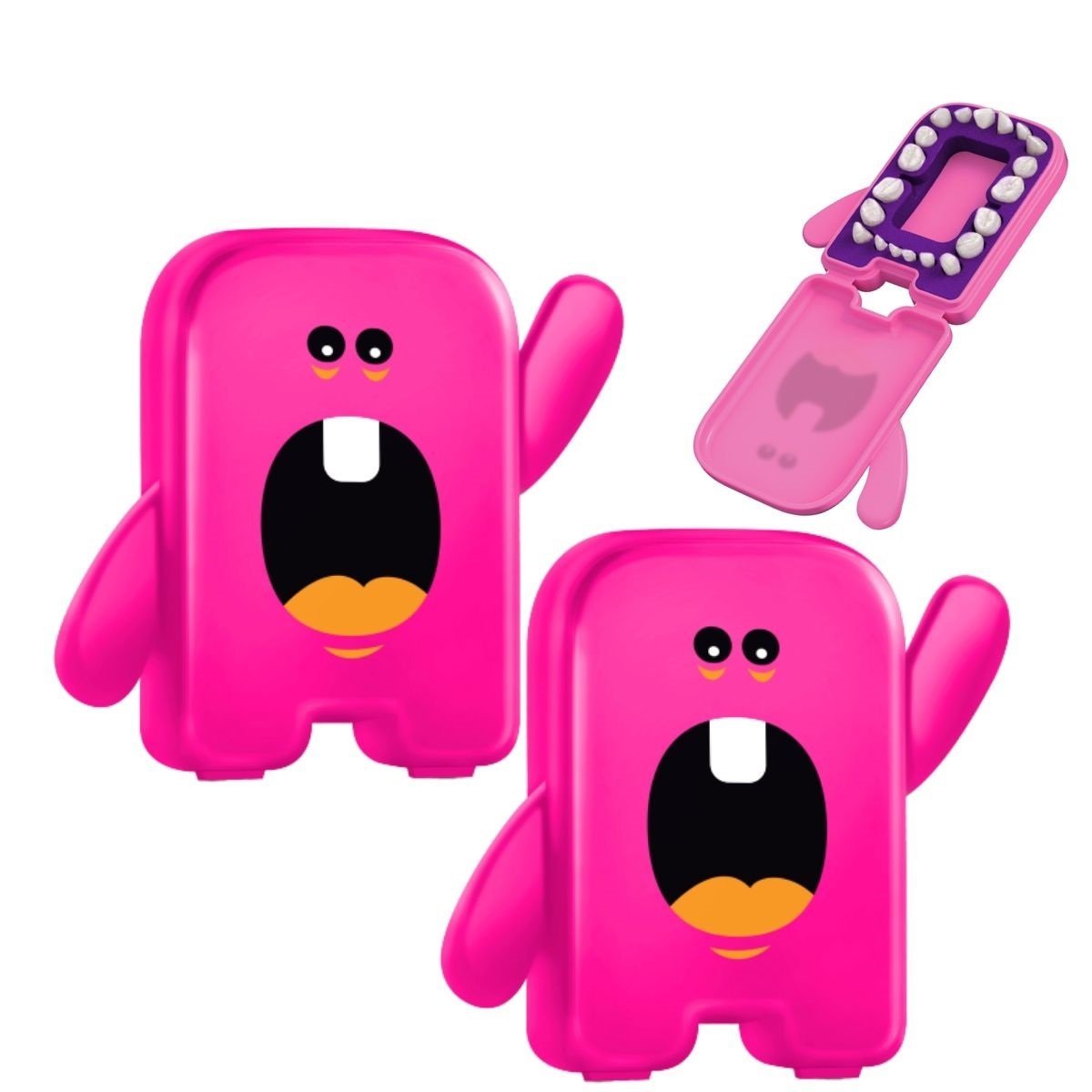 Kit 2un Porta Dentes Infantil Caixinha Dente De Leite Angie Rosa+Rosa ...