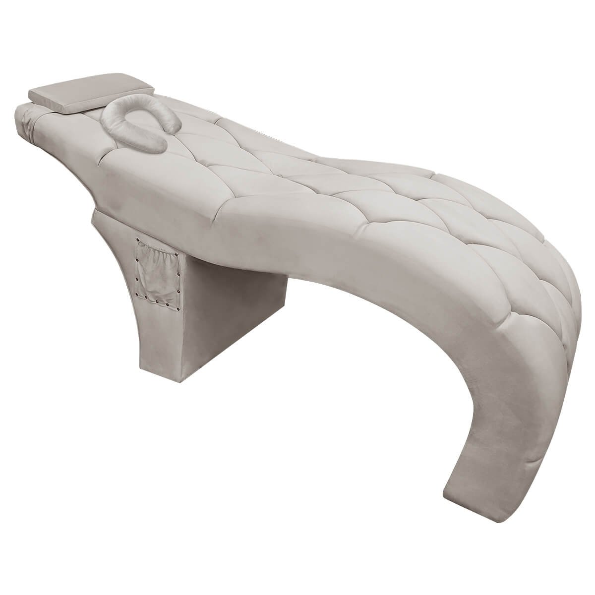 Maca Capitonê para Lash Design Salão Soft Veludo Bege Marfim Sofa Store ...