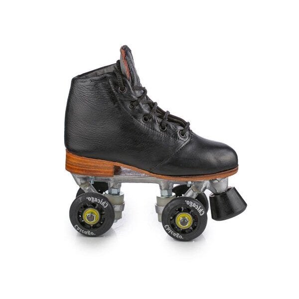 Patins Quad 4 Rodas, Infantil, Clássico, Preto com Rodas Coloridas ...