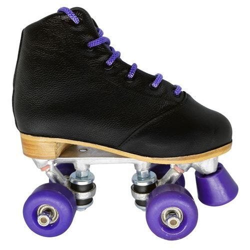 Patins Quad 4 Rodas, Infantil, Clássico, Preto com Rodas Coloridas ...