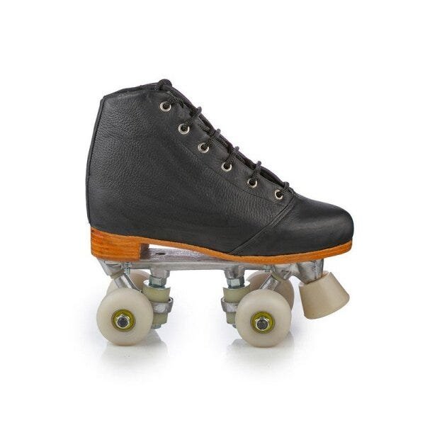 Patins Quad 4 Rodas, Infantil, Clássico, Preto com Rodas Coloridas ...