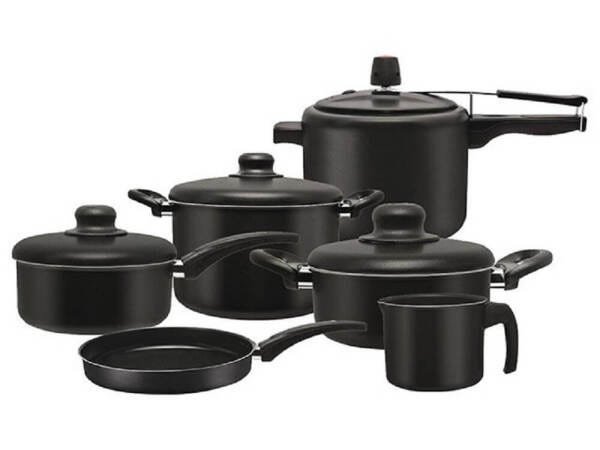 Conj. de Panelas 6 Pçs Preto Marcolar | MadeiraMadeira