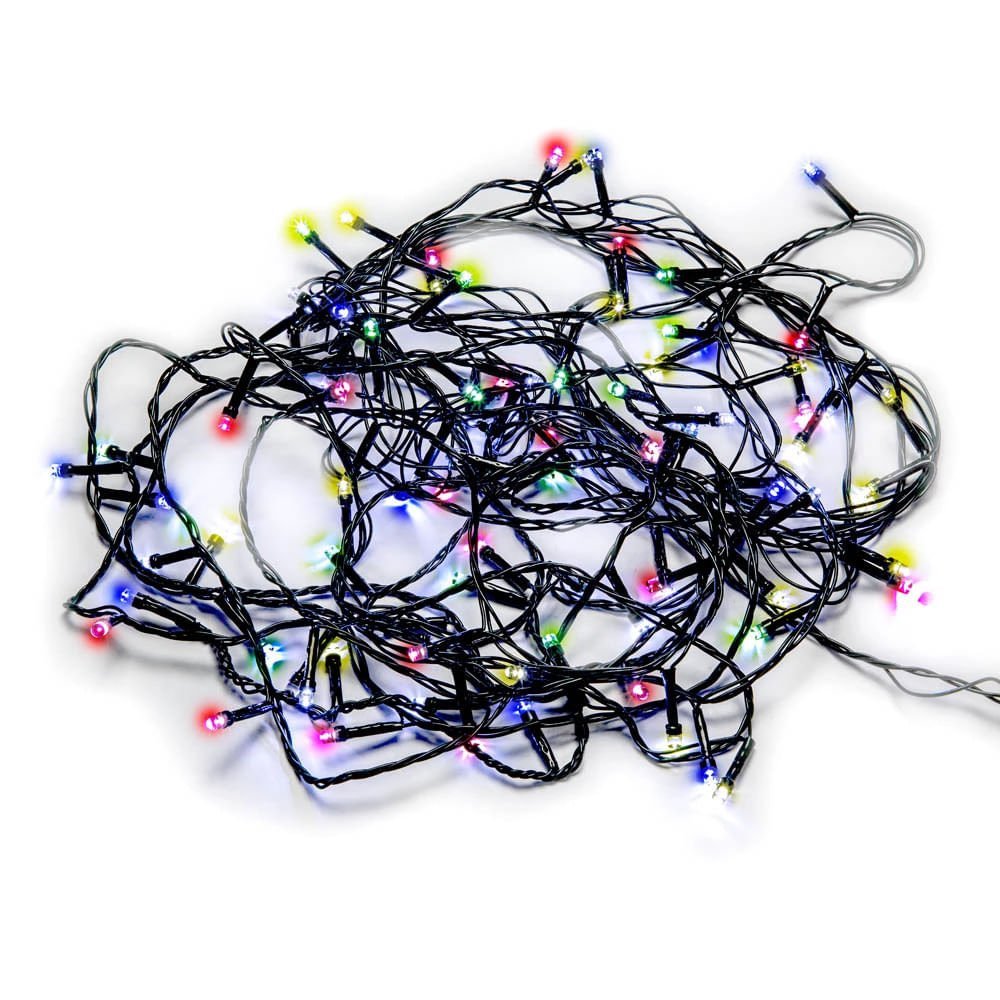 Pisca Led DeA 100 Lâmpadas 127V 8 Funções Fio Verde 8m Colorido ...