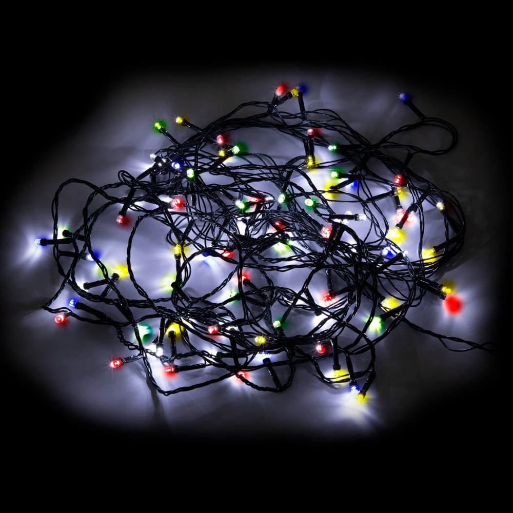 Pisca Led DeA 100 Lâmpadas 127V 8 Funções Fio Verde 8m Colorido ...