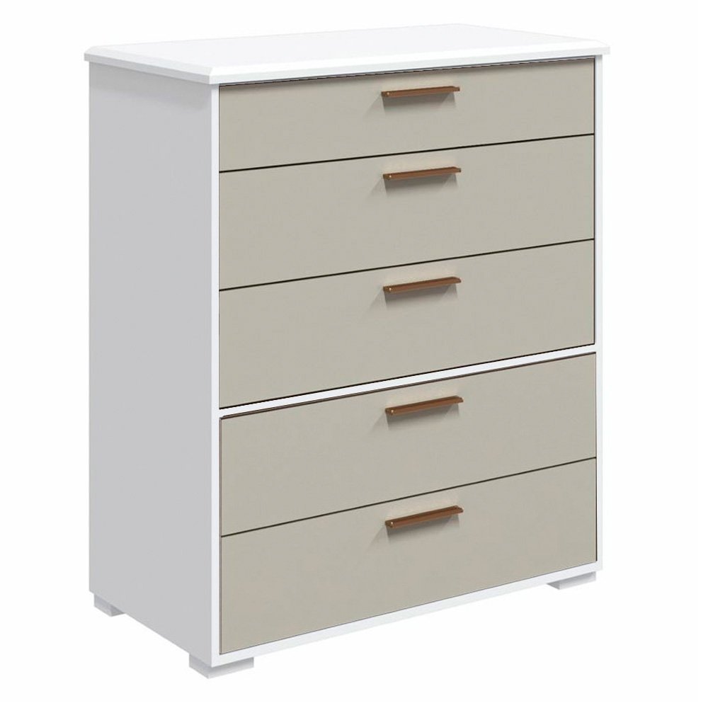 Cômoda Pontal com 5 Gavetas Rimo Branco/Off White Móveis Rimo ...