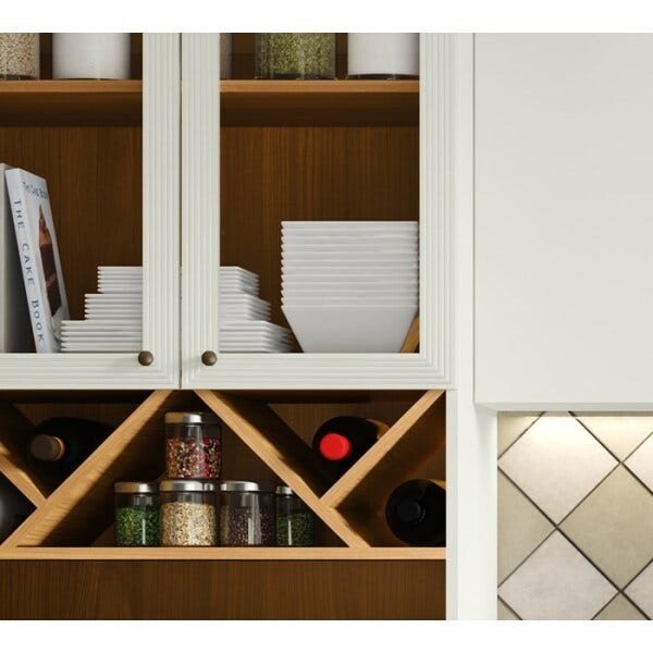 Cozinha Modulada 4 Peças 100% MDF Essencia 4 Areia Nature Henn ...