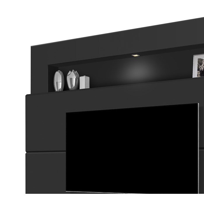 Painel Bancada para TV 57 Polegadas Riviera Preto Fosco Lpa Milani ...