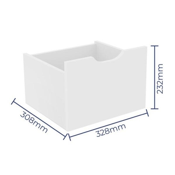 Nicho Organizador Retro Preto 03 Gavetas Branco Qmovi | MadeiraMadeira