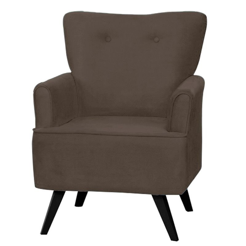 Poltrona Decorativa Judite Marrom- Matrix - Marrom | MadeiraMadeira
