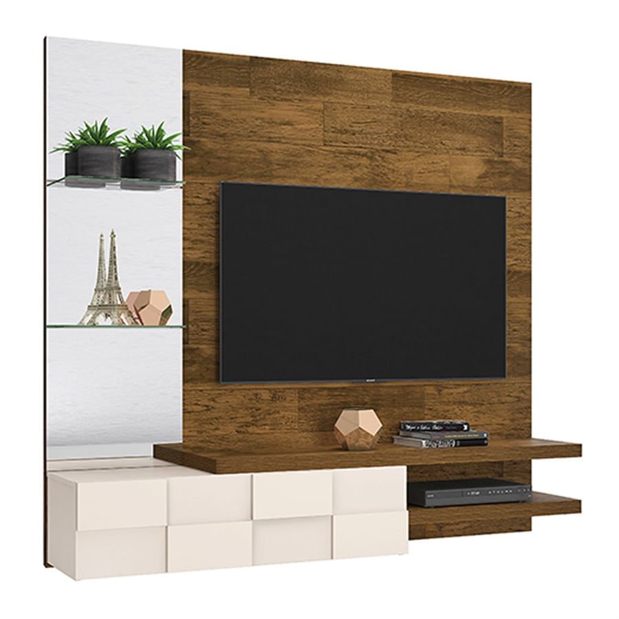 Painel Murtin com Porta Basculante Demolição / Off White | MadeiraMadeira