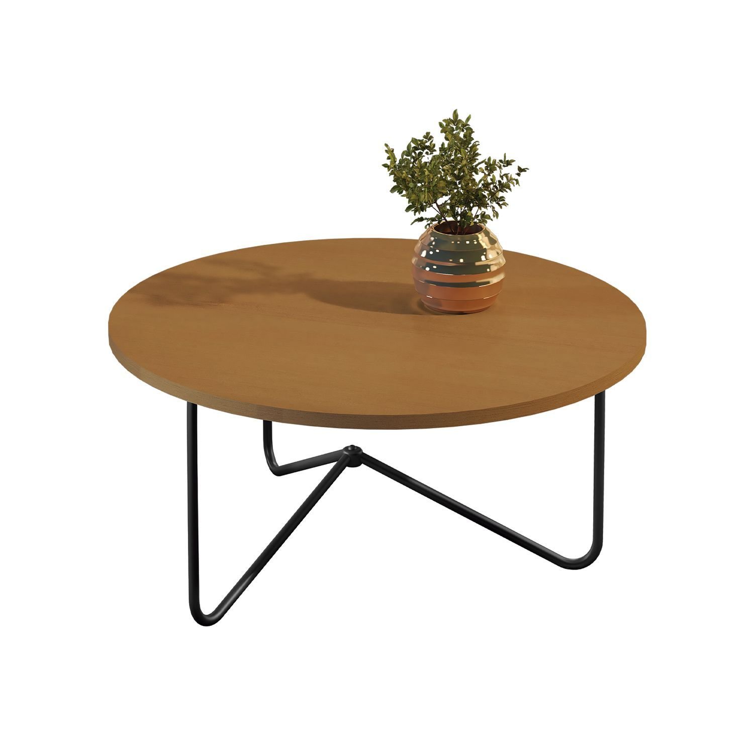 Mesa de Centro Jb 8006 Luxo Nature Pe Preto - Moveis Jb | MadeiraMadeira