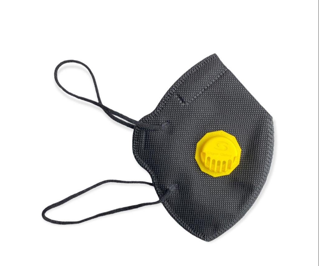 Mascara Pff2 C/ Valvula Proteção Respiratória Preta 25 Peças Elastico ...