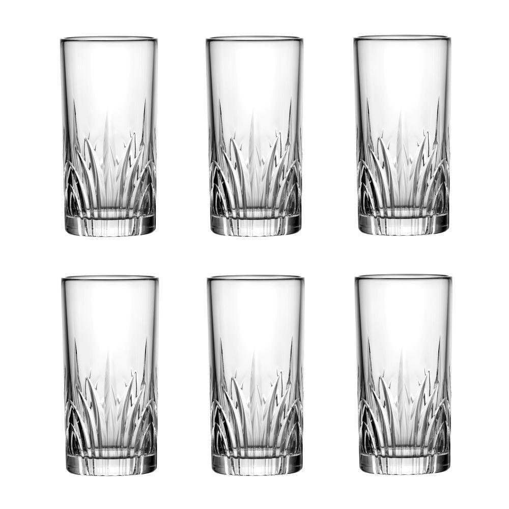 Jogo 6 Copos Altos em Cristal para Água, Suco, Drinks 350ml | MadeiraMadeira