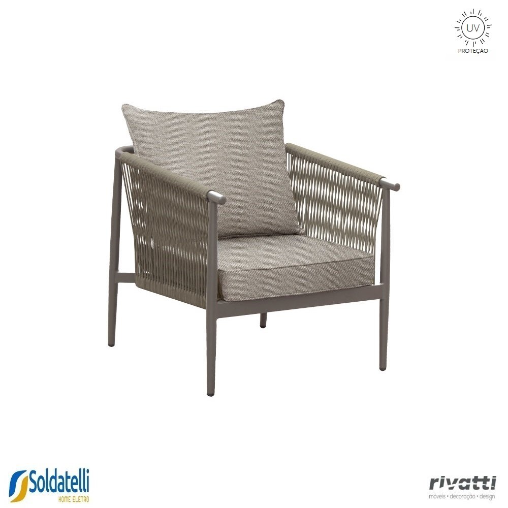 Poltrona Brava Amêndoa ou Grafite - Rivatti | MadeiraMadeira