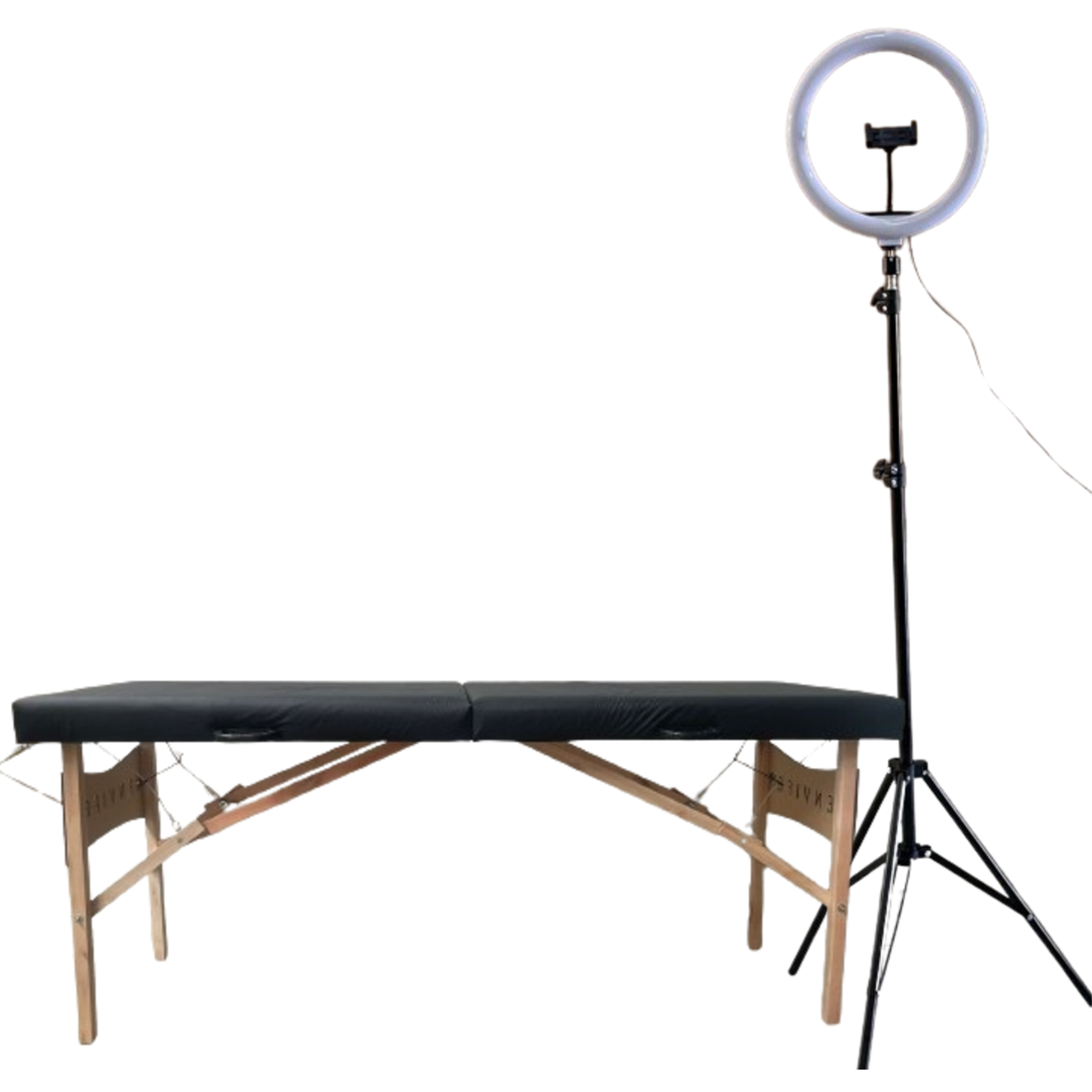 Maca Dobrável Maleta Portátil + Ring Light Iluminador Luz | MadeiraMadeira