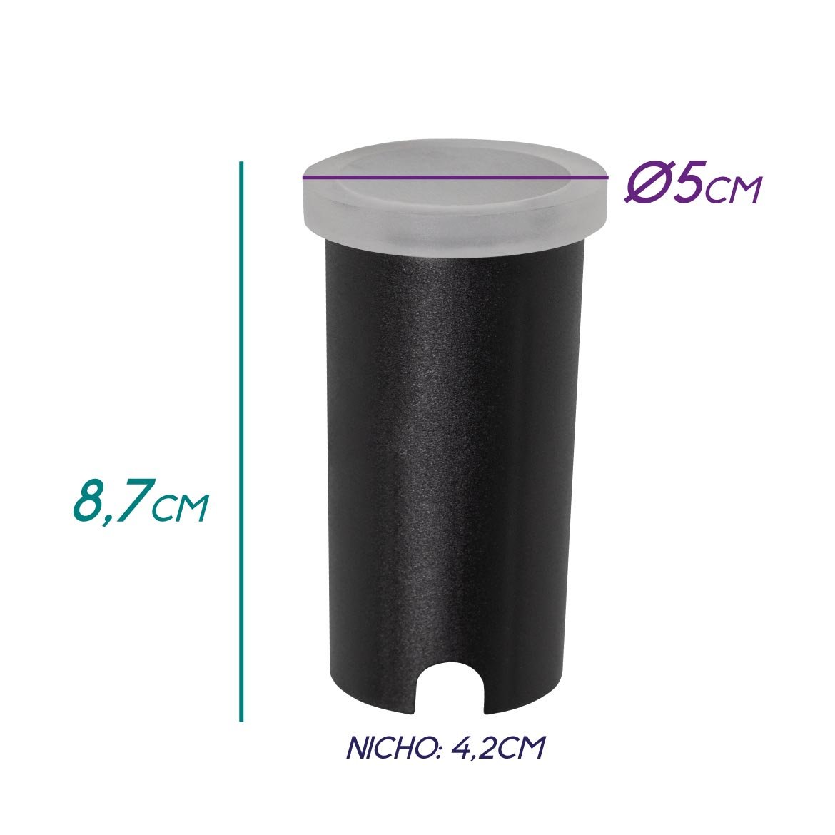 Balizador Mirror LED 1W 3000K Ip65 Opus Redondo ST2485 | MadeiraMadeira