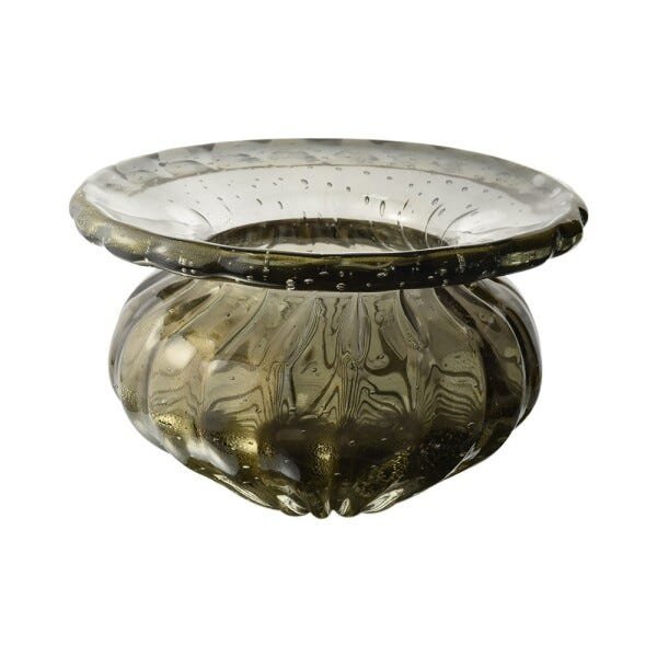 Vaso Murano Ostrava Ônix com Ouro 24 K | MadeiraMadeira