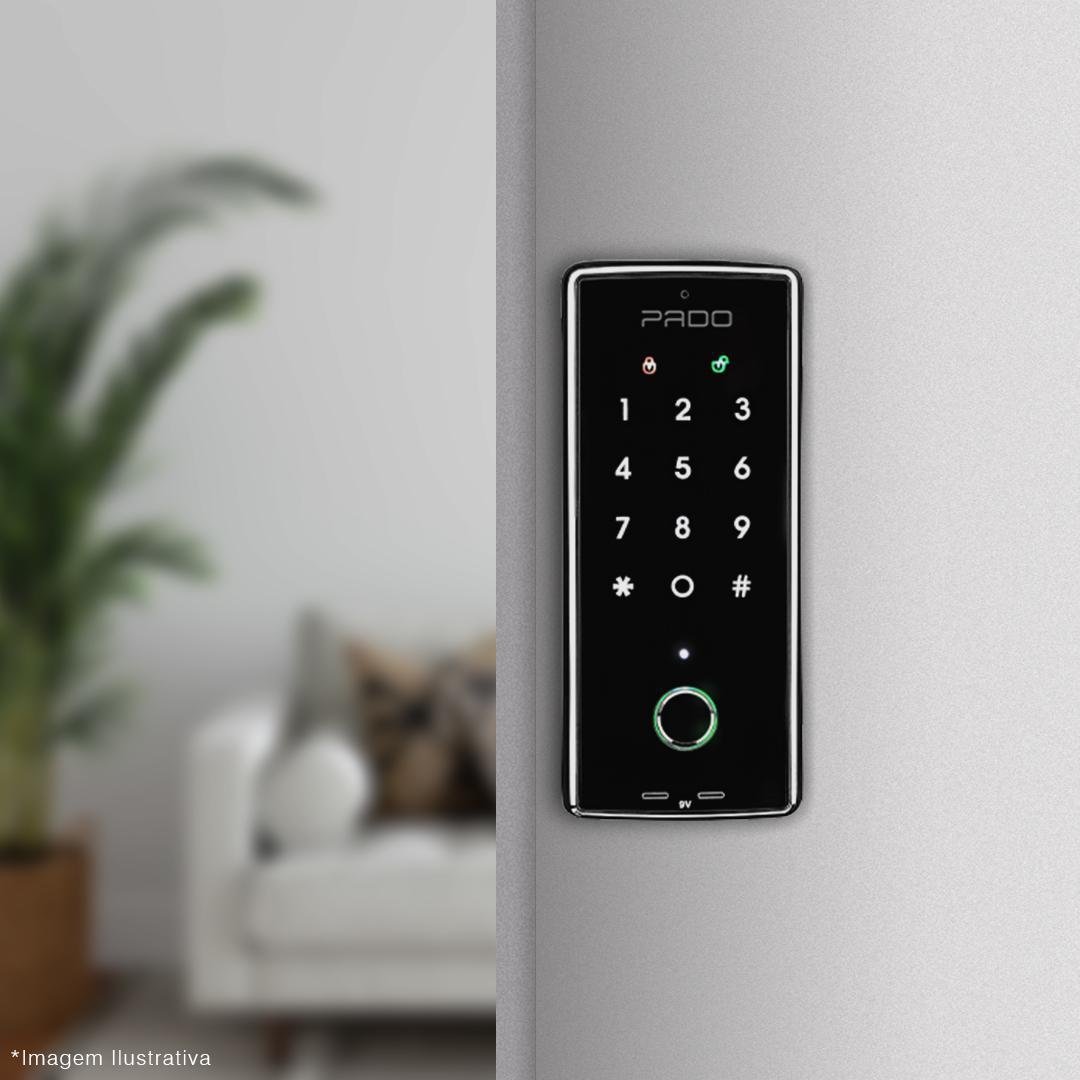 Fechadura Digital Biométrica Fde101 Rolete Magnético Pado | MadeiraMadeira