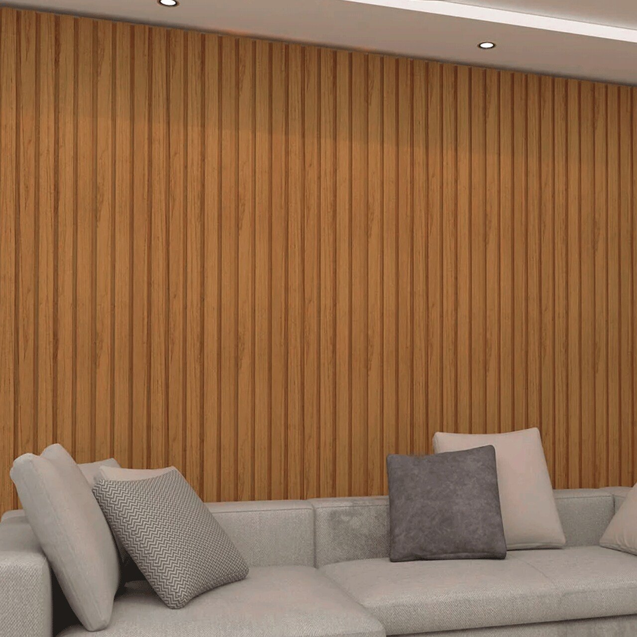Painel Ripado Wpc Interno Wide Cor: Freijó 2,90m X 19cm (0,55m² ...