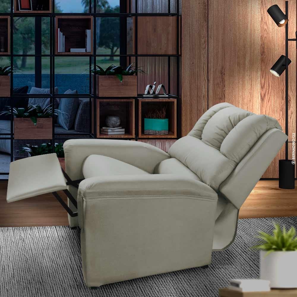 Cadeira do Papai Retrátil e Reclinável Suede Marrom Supreme Probel ...