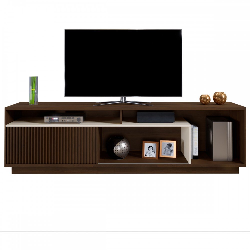 Rack para TV Até 75 Polegadas Granada 1 Porta ébano/Off White ...