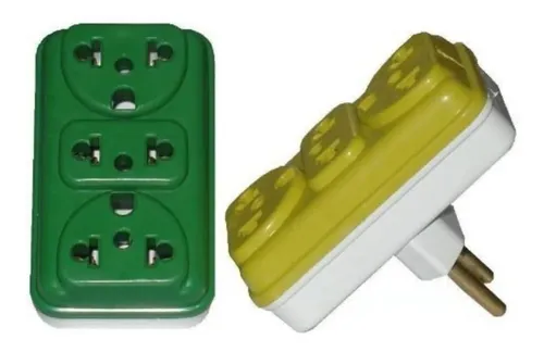 Adaptador Tomada T - Triplo Central - KIT 40 UNI | MadeiraMadeira