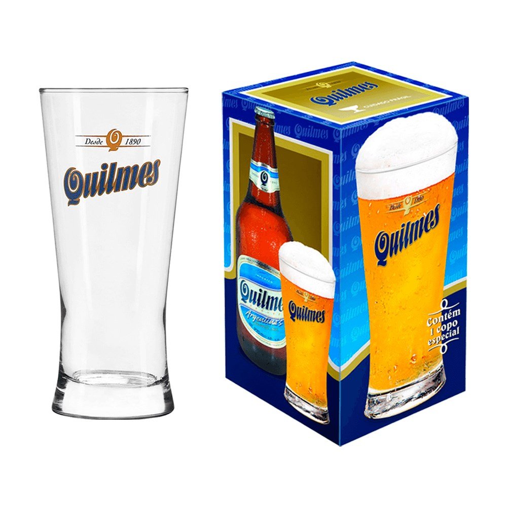 Kit 4 Copos para Cerveja Quilmes - 354Ml | MadeiraMadeira
