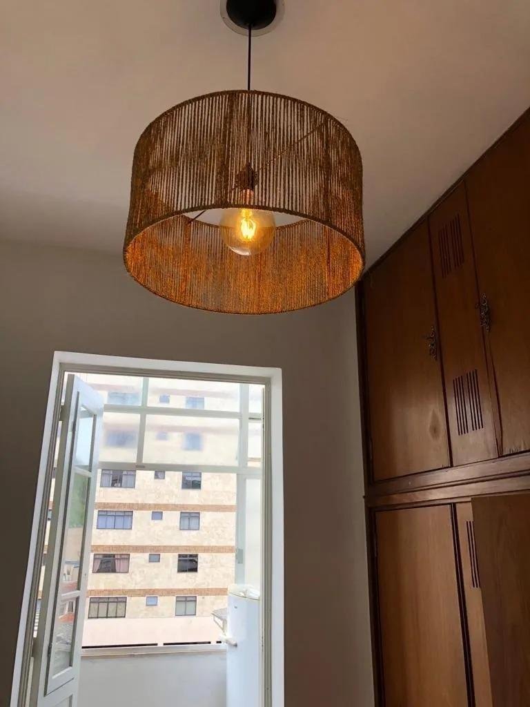 Luminaria Lustre Pendente Cúpula Rústica Decor Teto Boho | MadeiraMadeira