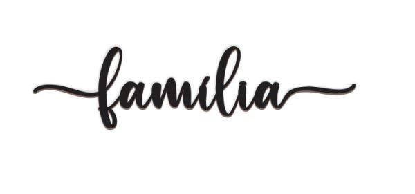 Família Lettering 43x13cm em Madeira MDF Apliques de Parede ...
