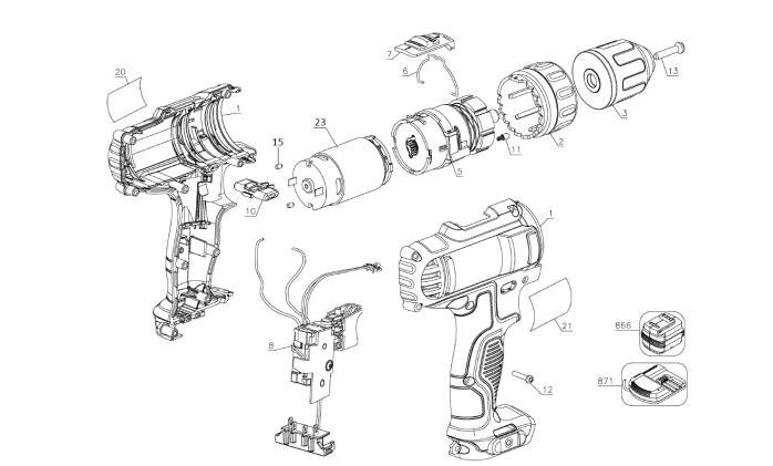 INTERRUPTOR PARAFUSADEIRA DCD700 ORIGINAL DEWALT | MadeiraMadeira