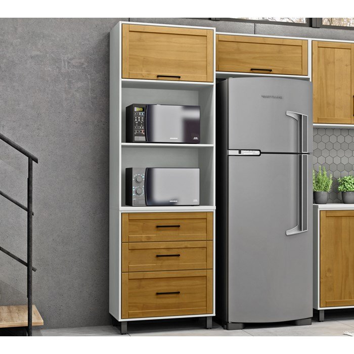 Torre Quente Para Forno E Microondas MDF/Madeira Maciça 1365 Cristal ...