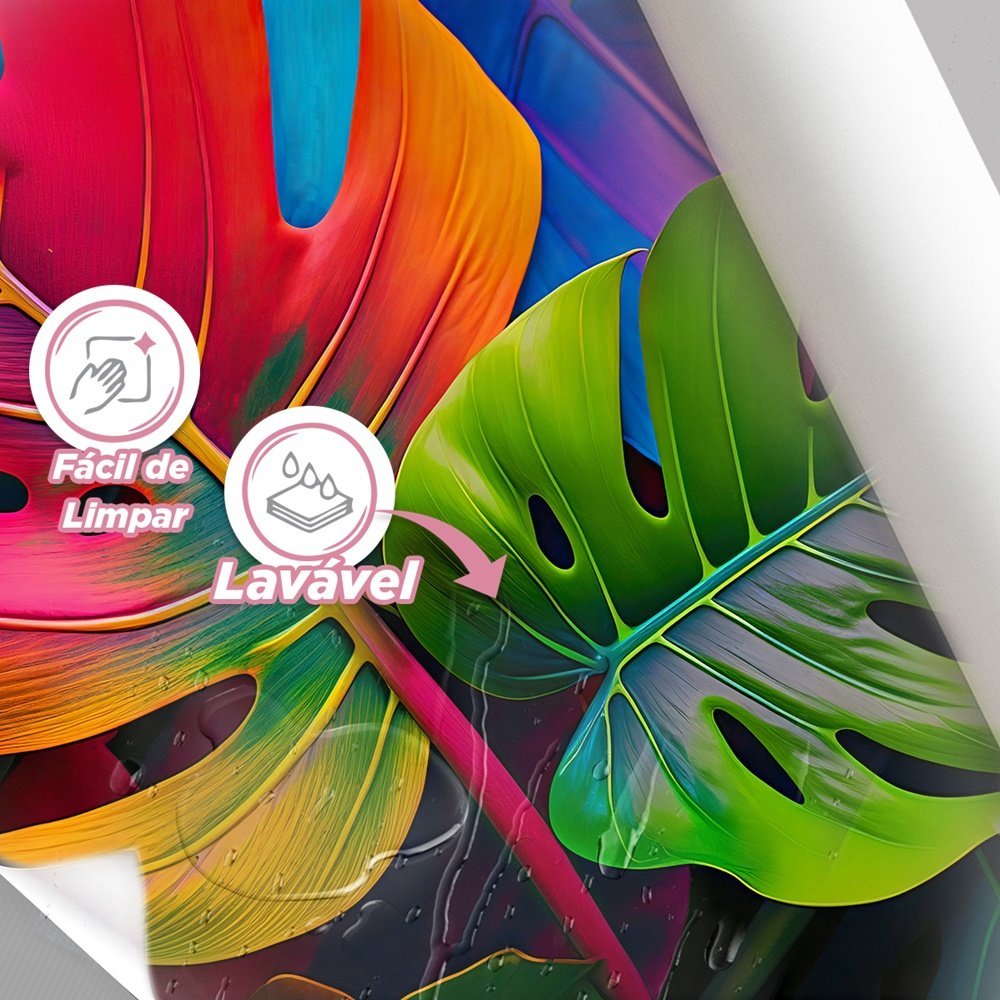 Papel de Parede 3D Painel 2,5M Folha Costela Adão Roxo Vivo Adesivo ...